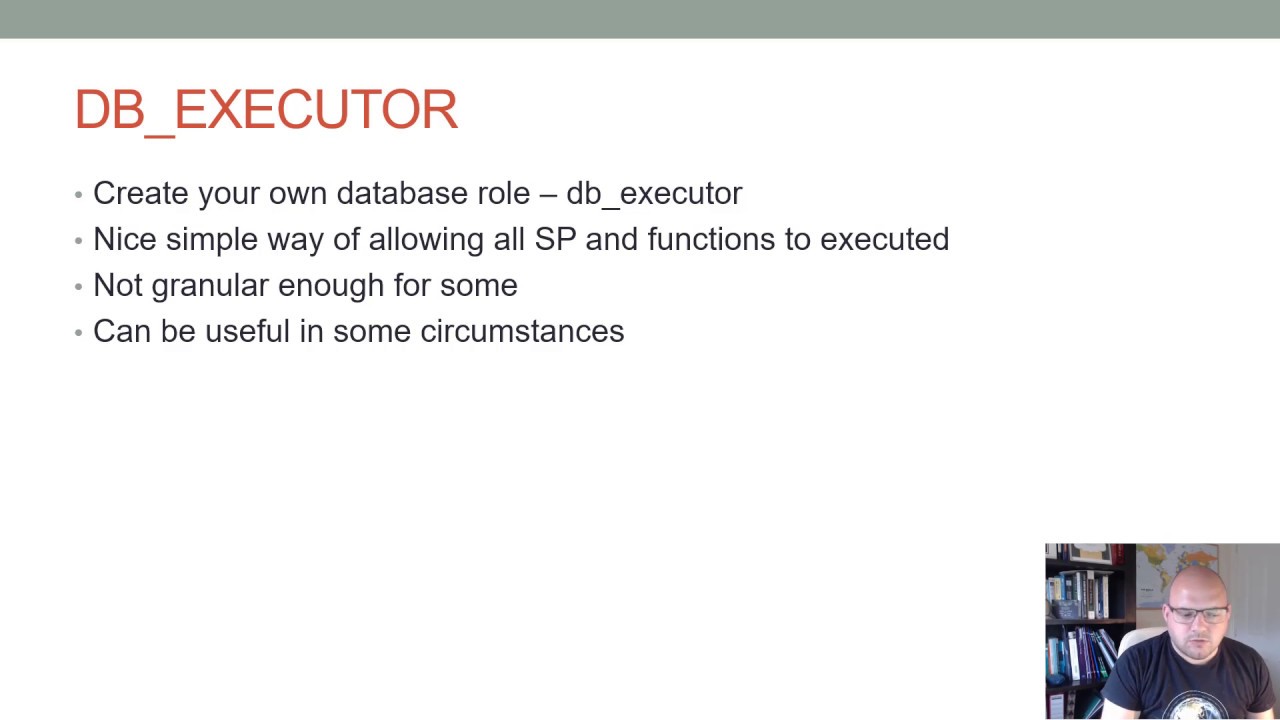 Create A Db Executor Role In Sql Server Youtube