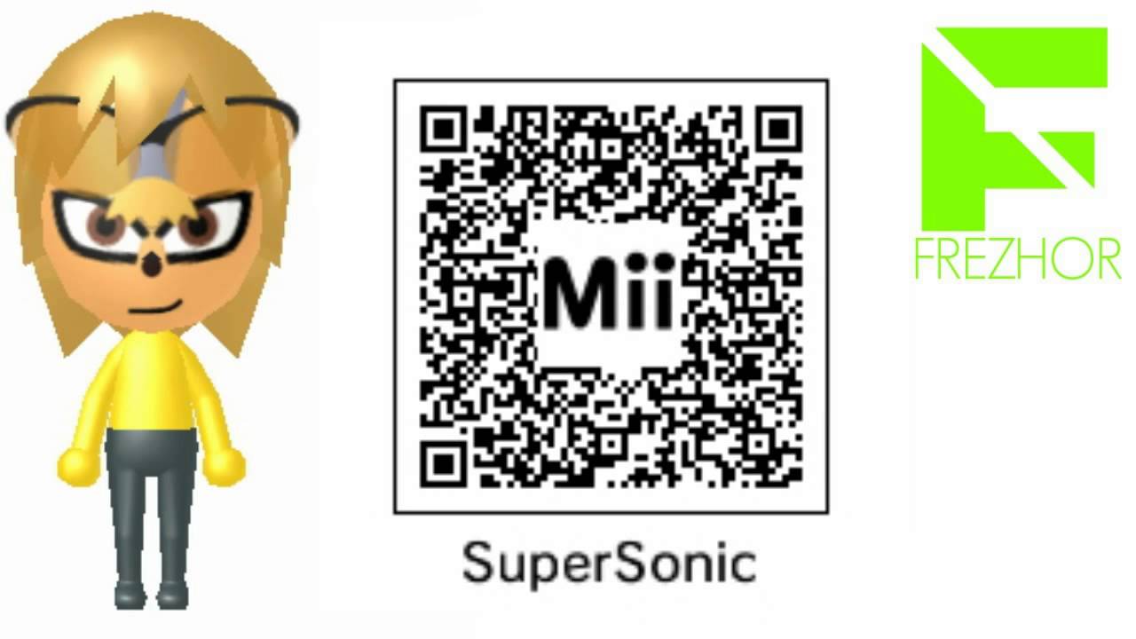 Mii Maker Super Sonic Mii Free Giveaway Qr Code Nintendo 3ds Wiiu