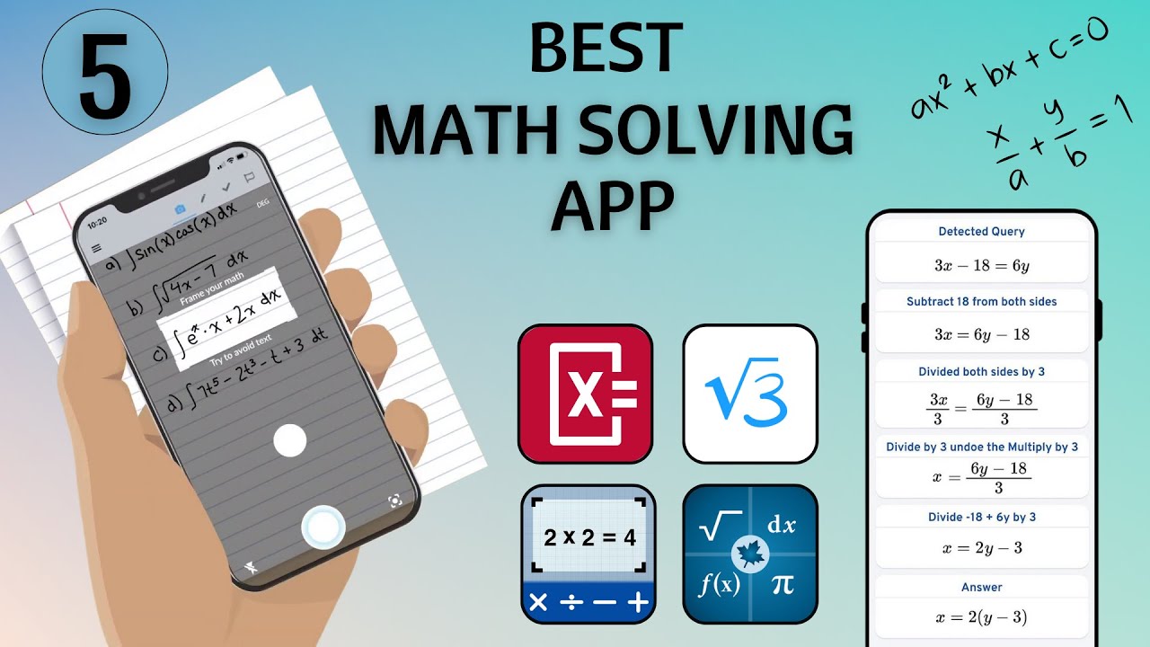 5 Best Math Solving App Apps That Solves Math Problems Youtube