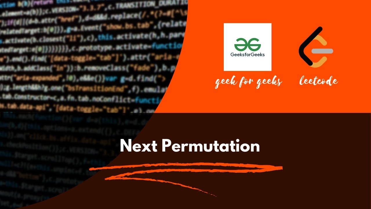 Next Permutation Java Leetcode Gfg Youtube