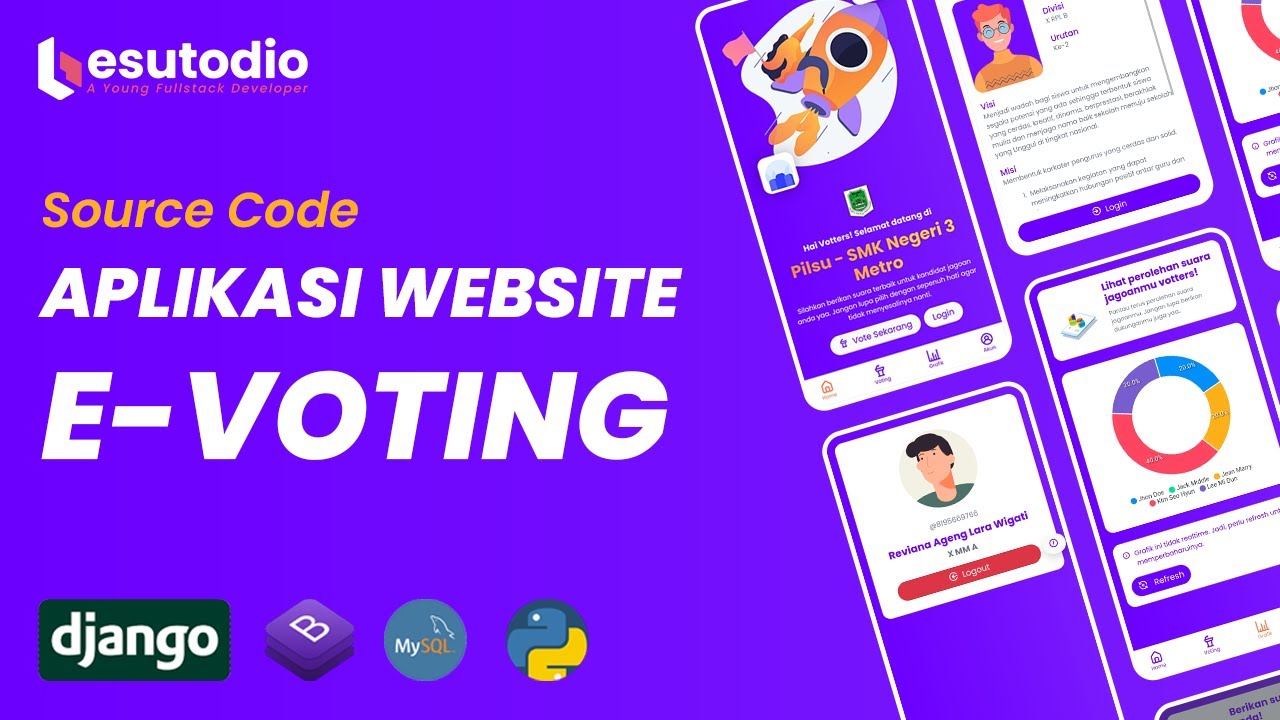 Source Code Aplikasi Website E Voting Django Web Framework