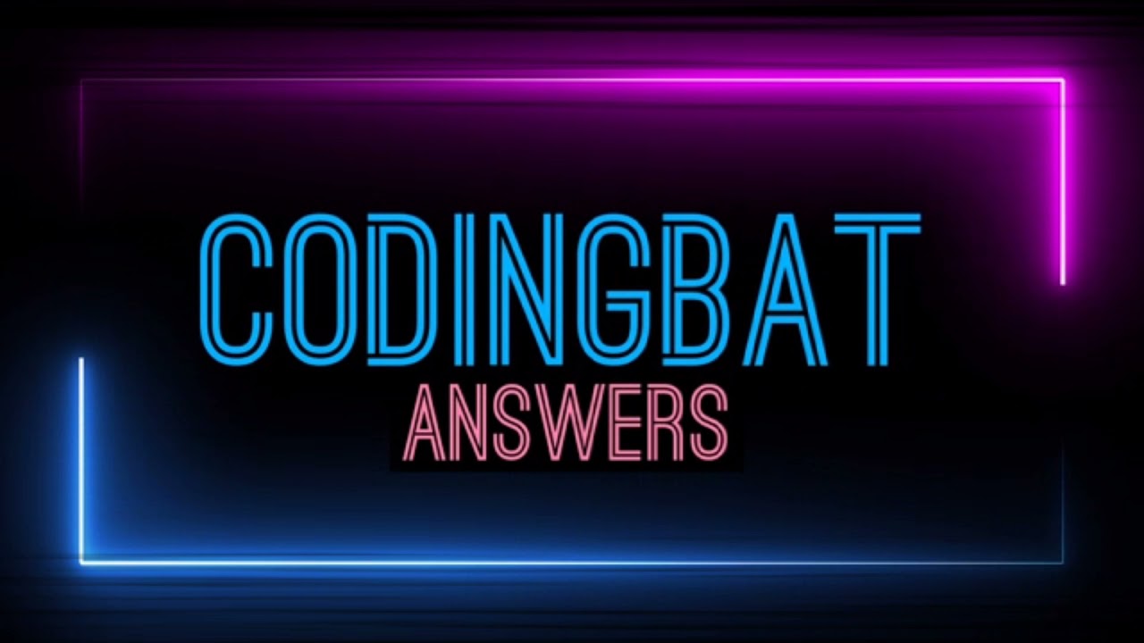 Functional 1 Codingbat Answers Youtube