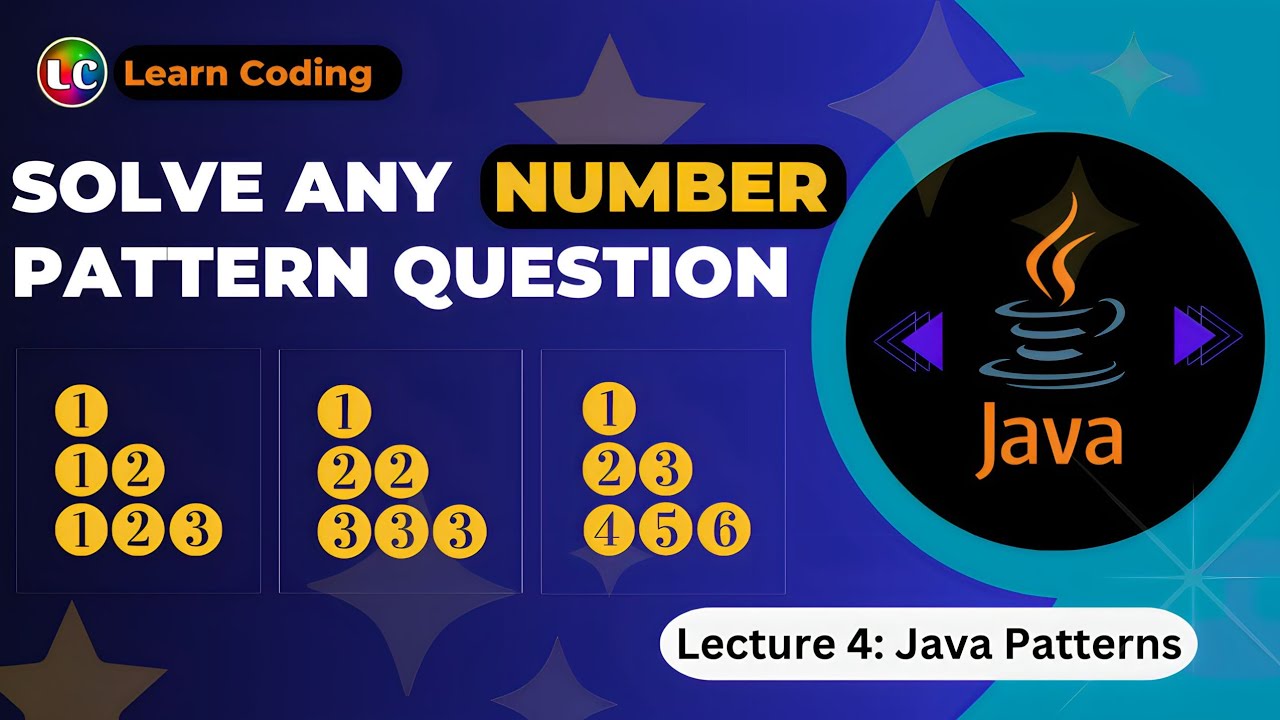 Java Number Pattern Logic Learn Coding Youtube