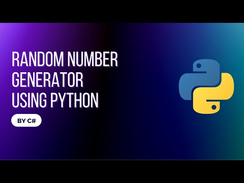 Random Number Generator Using Python Tutorial By C Youtube