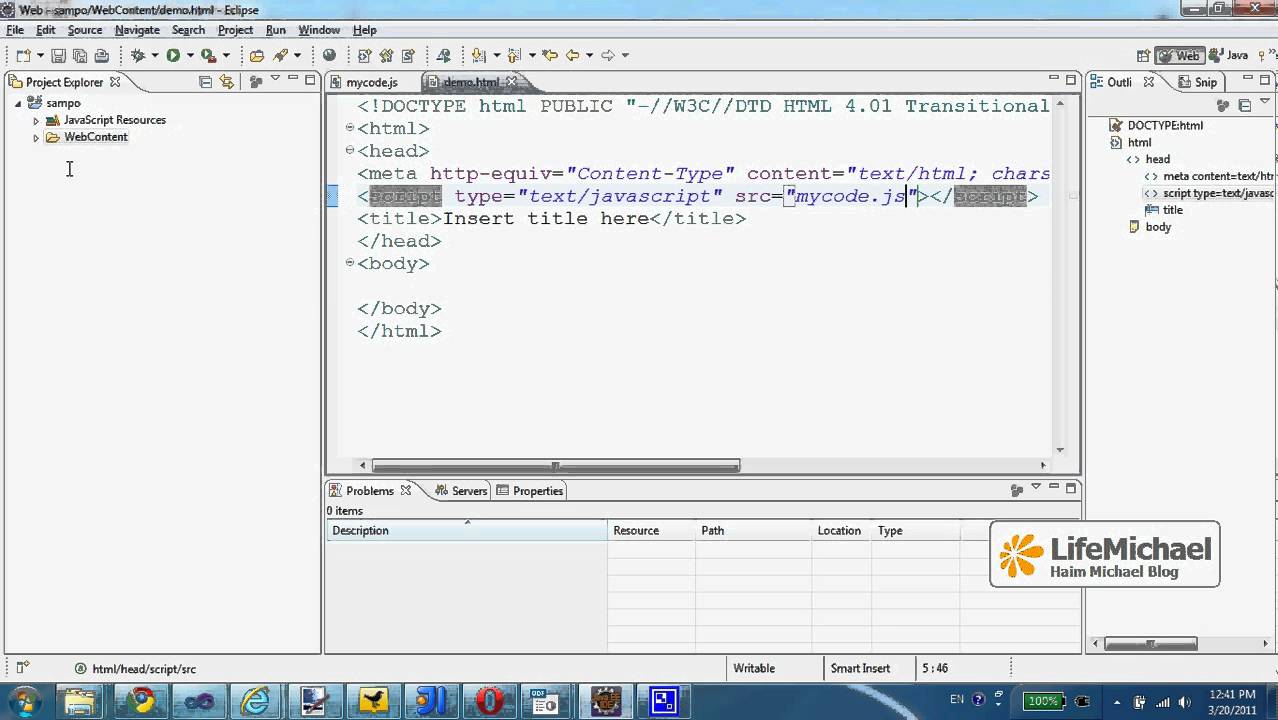 Javascript Coding Using Eclipse Ide Youtube
