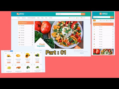 Part 01 How To Create Responsive Grocery Store Design Using Html