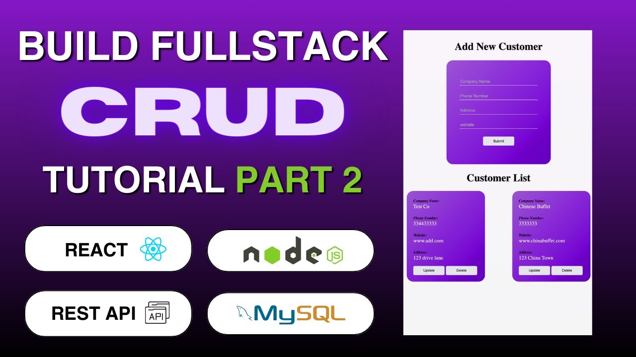 Build A Full Stack Crud App Part 2 Rest Api With React Node Mysql