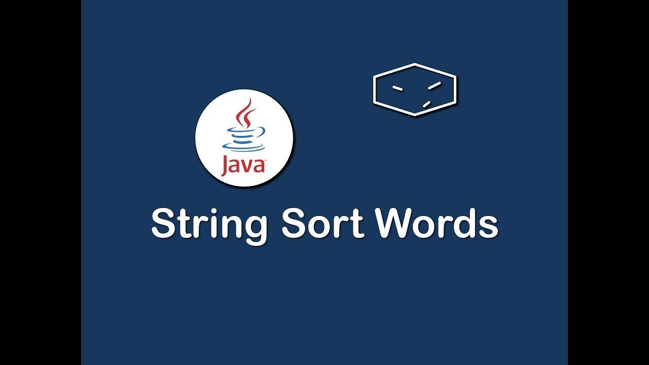 String Sort Words In Java Youtube