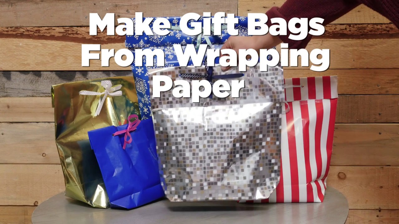 How To Fold Wrapping Paper Into Gift Bag At Natasha Pruitt Blog