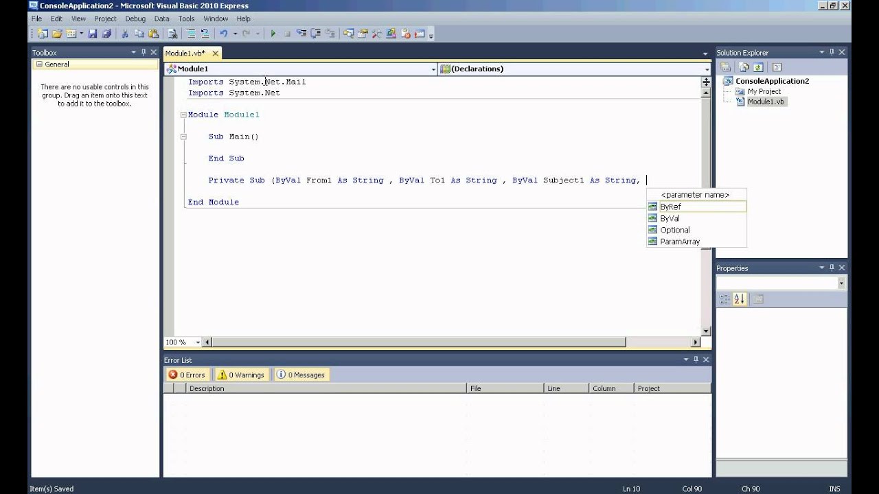 Send Email Message In C And Visual Basic Youtube