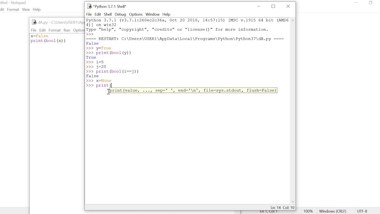Bool Function Example In Python Youtube
