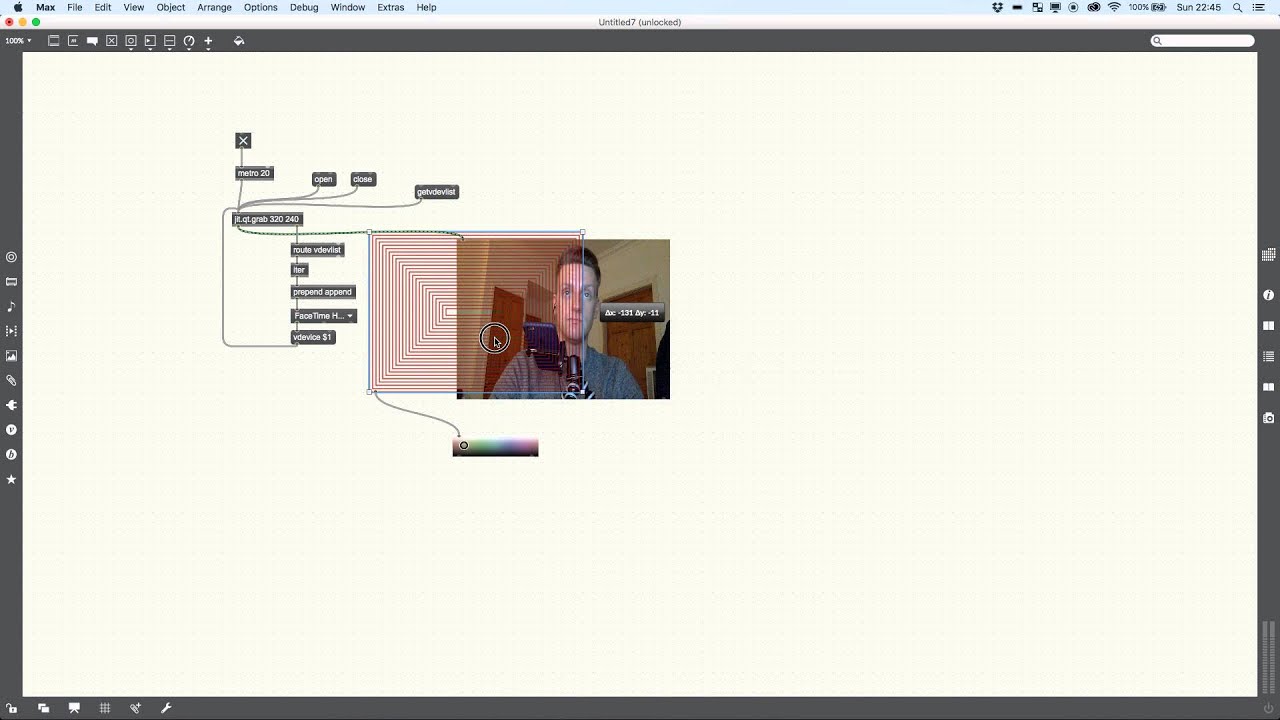 Max Msp 7 Basics My First Colour Tracker Youtube