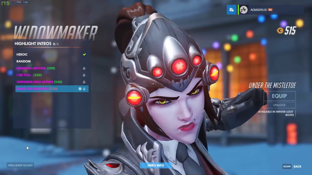 Overwatch Widowmaker Christmas Highlight Intro Youtube