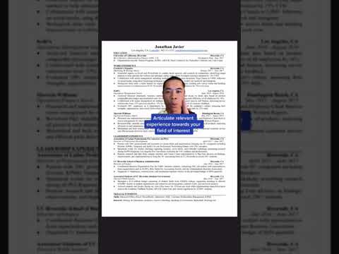 The Resume Structure That Got Me My Dream Job Wonsulting Youtube