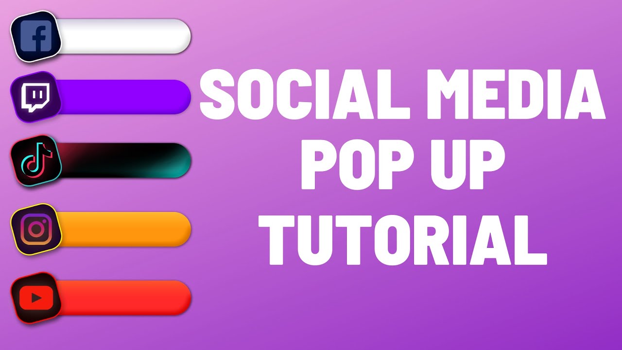 Social Media Pop Up Tutorial 2021 Free Template Download Streamlabs