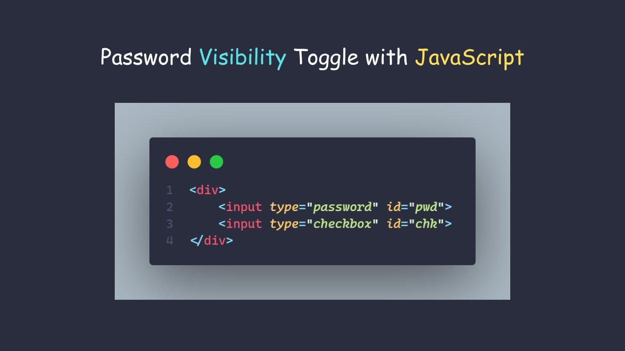 Javascript Magic 4 Password Visibility Toggle With Javascript Youtube