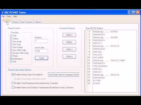 Dsc Pc5401 Testing Software Part 1 Youtube