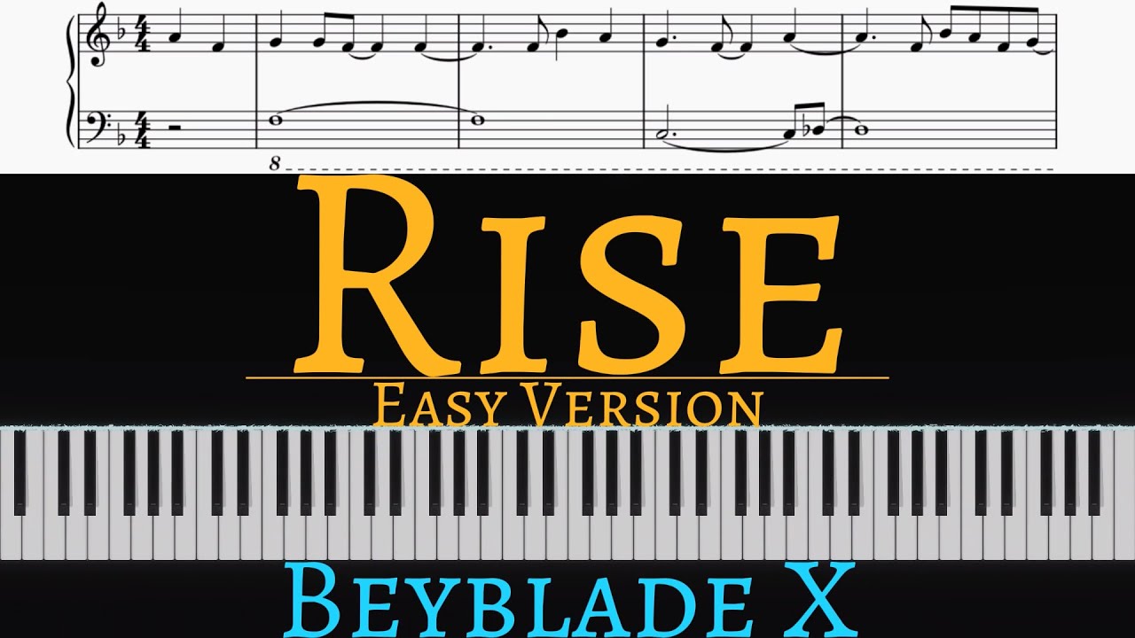 Tomorrow X Together Rise From Beyblade X Easy Piano Cover By