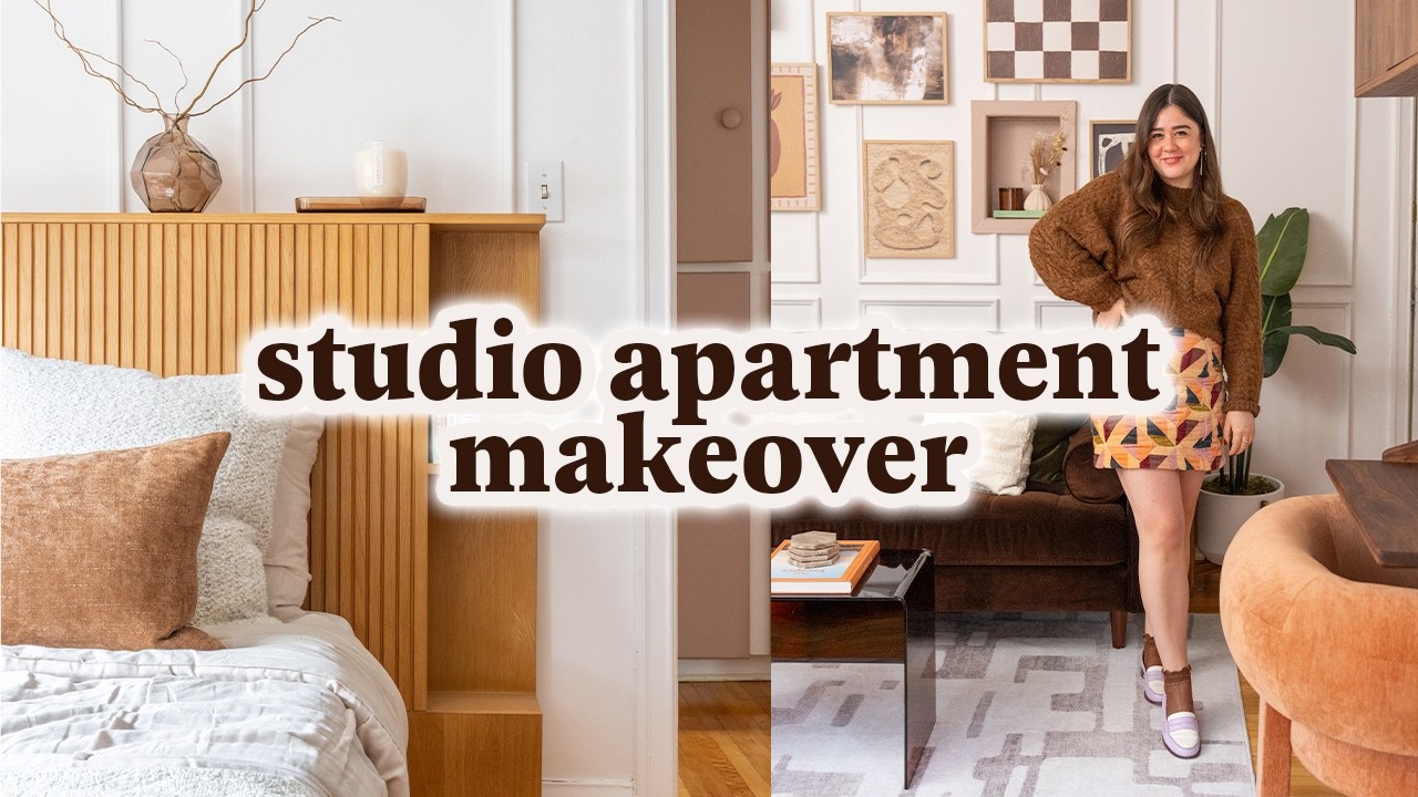 190 Sq Ft Cozy Minimal Studio Apartment Makeover Youtube