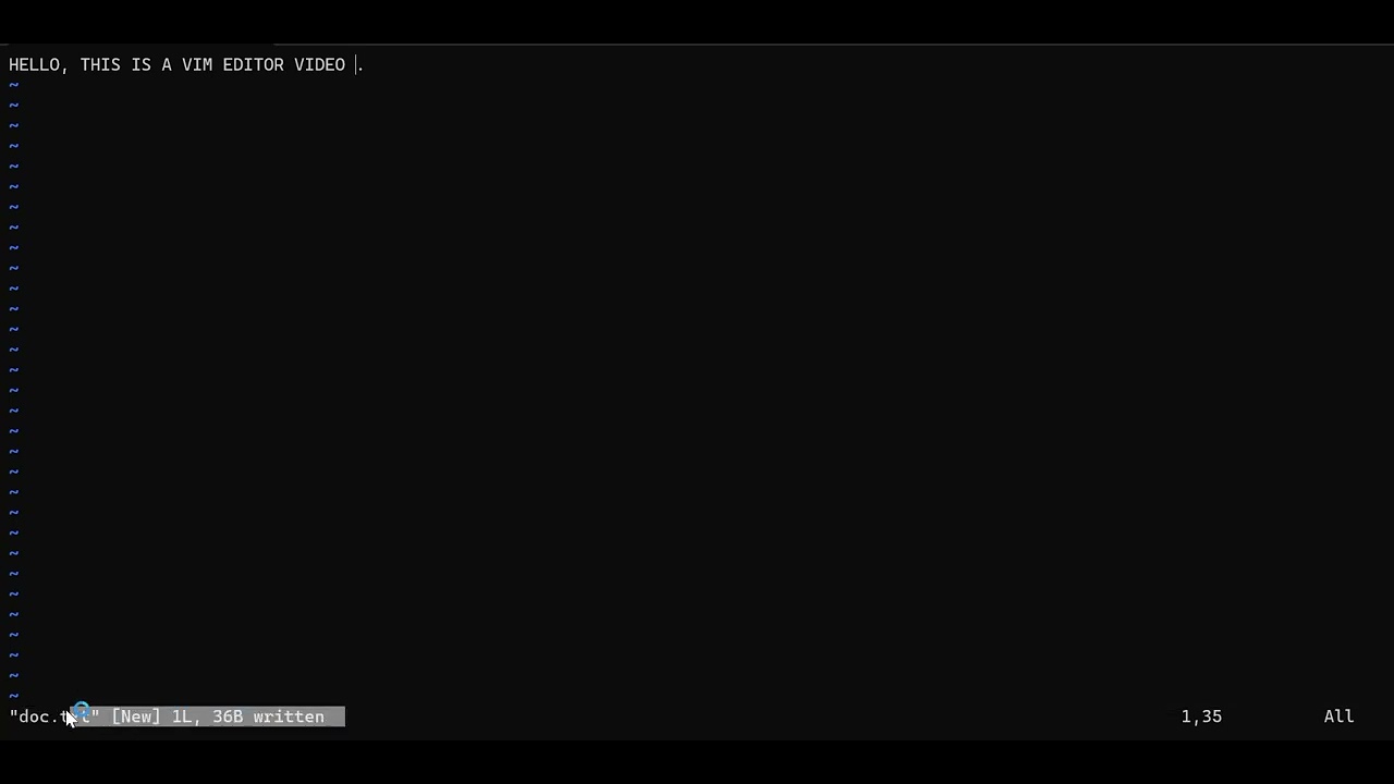 Vim Tutorial 1 Youtube