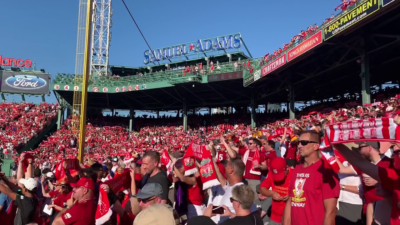 Liverpool Supporters Singing You Ll Never Walk Alone From Fenway Park