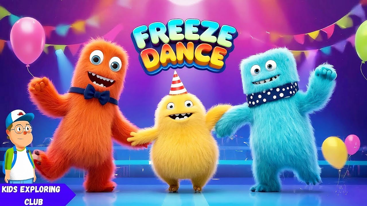 Party Freeze Dance For Kids Preschool Songs For Circle Time Youtube
