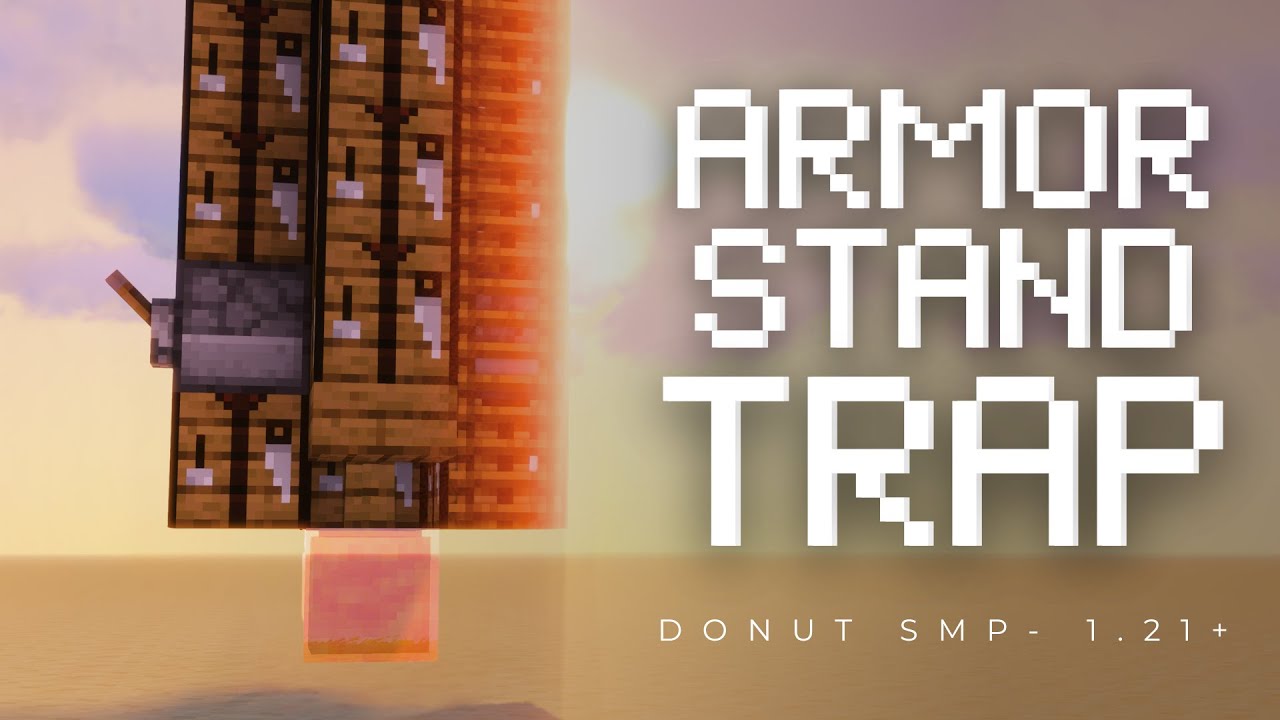 Simple Armor Stand Trap Build Tutorial For Donut Smp Minecraft 1 21