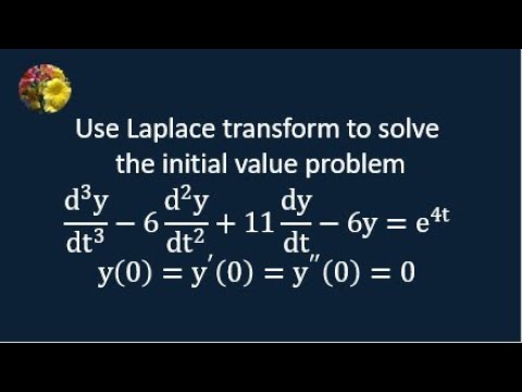 Solving Initial Value Problem Using Laplace Transformation Youtube