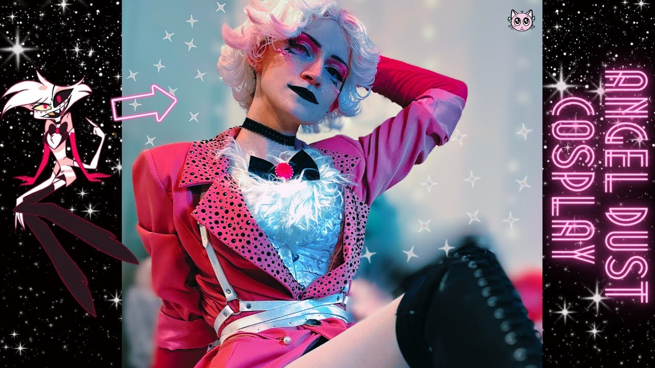 My Angel Dust Cosplay рџ пёџрџ Hazbin Hotel Makeup Tutorial Costume