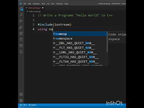 C First Hello World Program Cpp Programming Video Tutorial Youtube