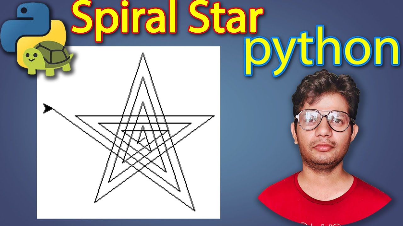 Spiral Star In Python Turtle Youtube
