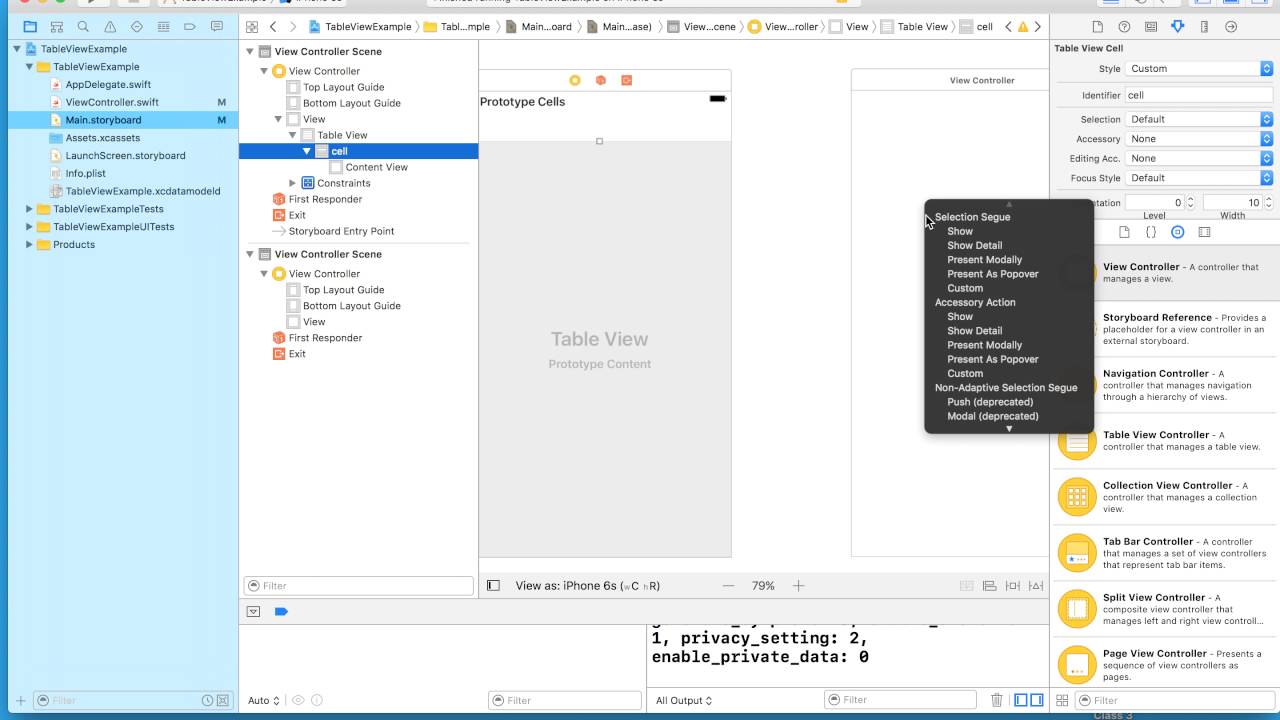 04 Tableview Details View Setup Step 1 Youtube