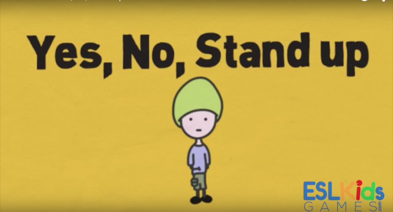 Esl Warmer Yes No Stand Up Youtube