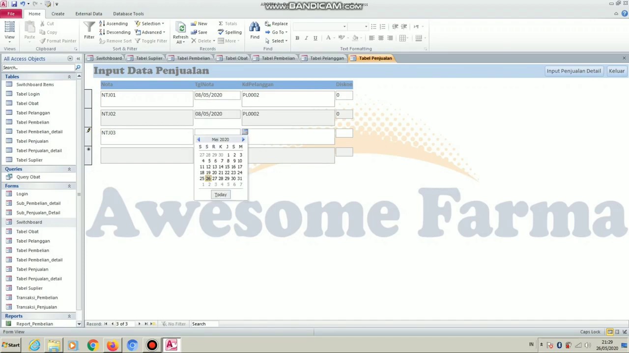 Aplikasi Database Apotek Youtube