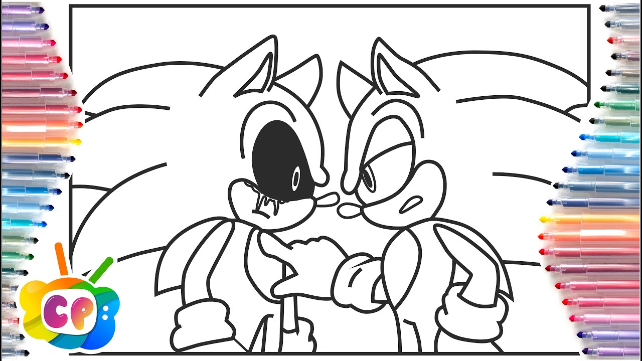 Sonic Vs Sonic Exe Coloring Page