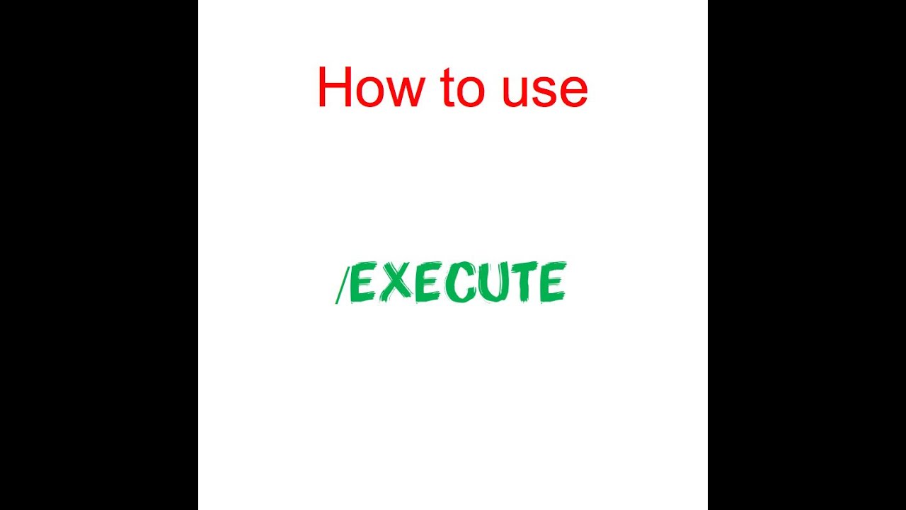 How To Use Execute Command Minecraft Youtube
