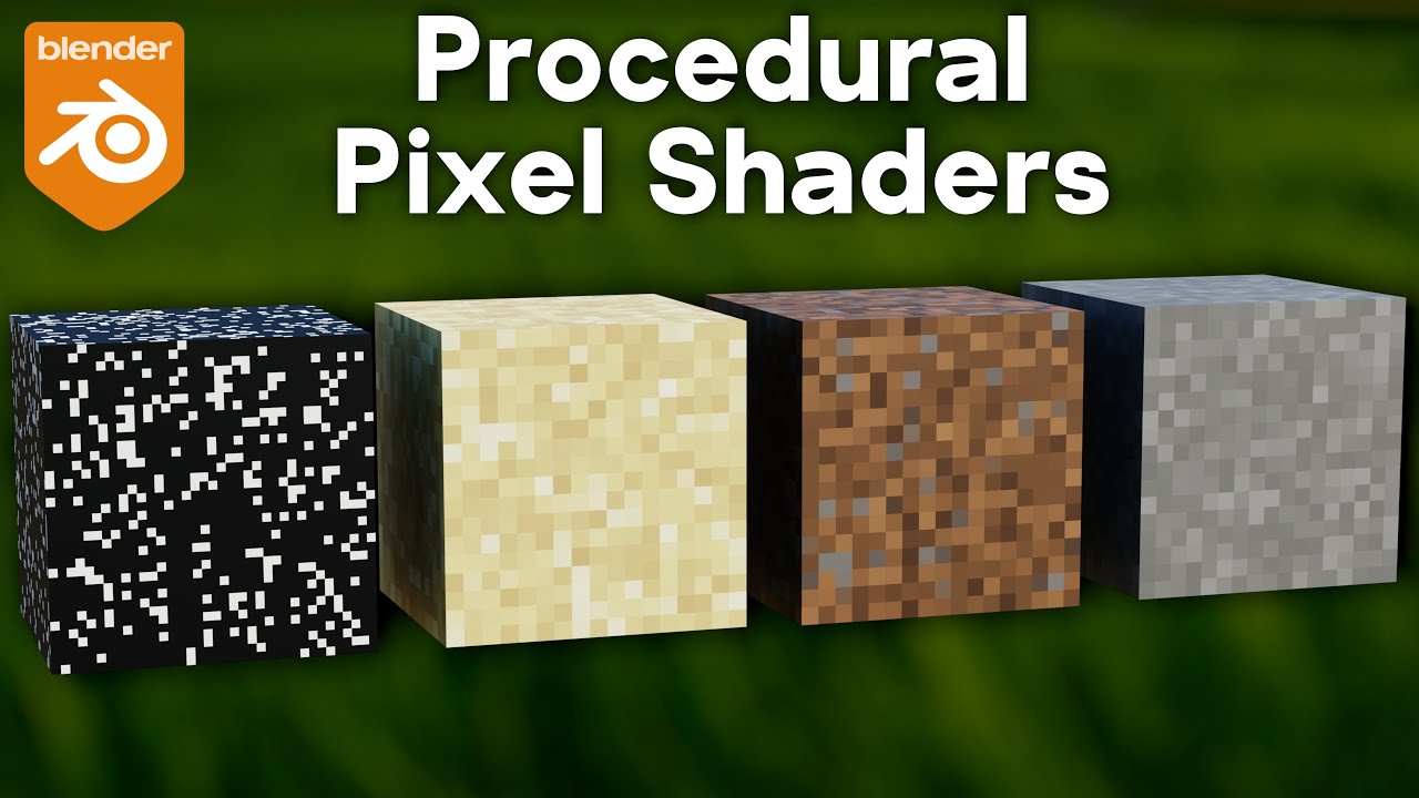 Procedural Pixel Shaders Blender Tutorial Youtube