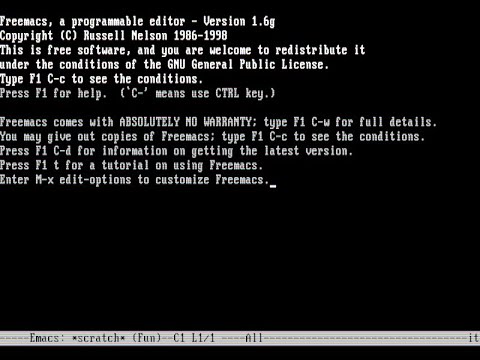 Using Freedos Freemacs Youtube
