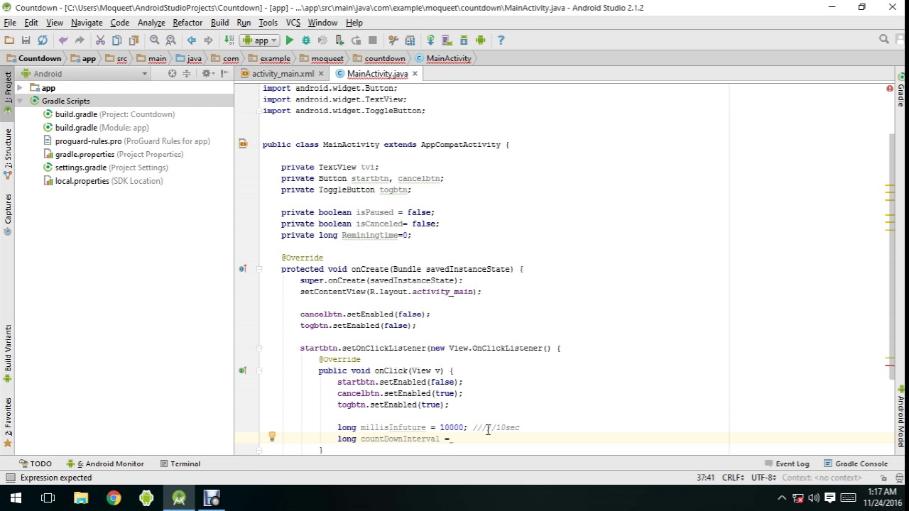 Countdown Timer Milliseconds Android Studio Github Strongper