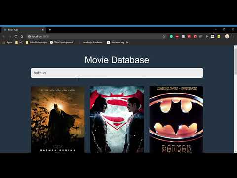 Movie Database Demo React Omdb Api Web Development Youtube