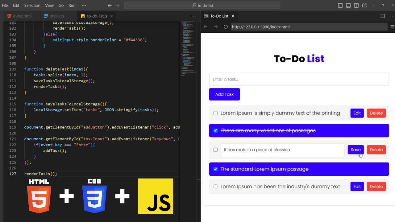 Build A To Do List App With Javascript Complete Step By Step Tutorial