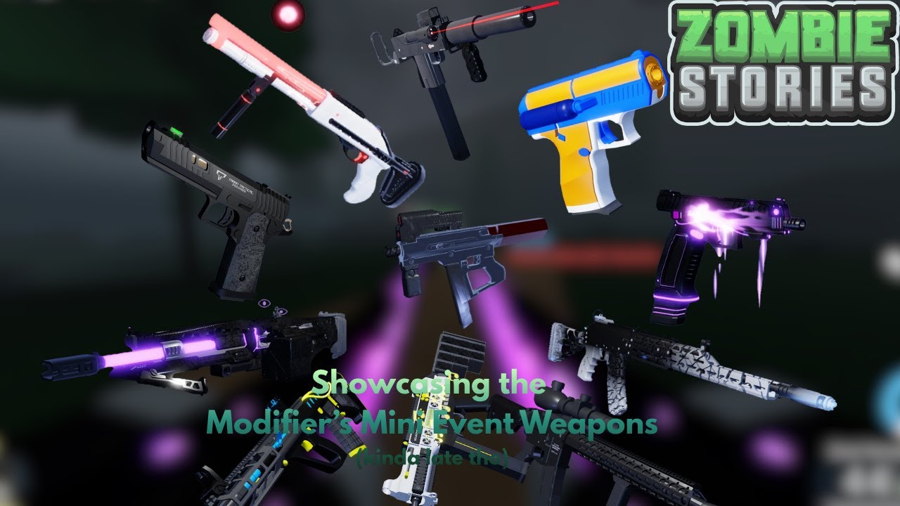 Every Single Weapon Modifiers Update Showcase Zombie Stories Roblox
