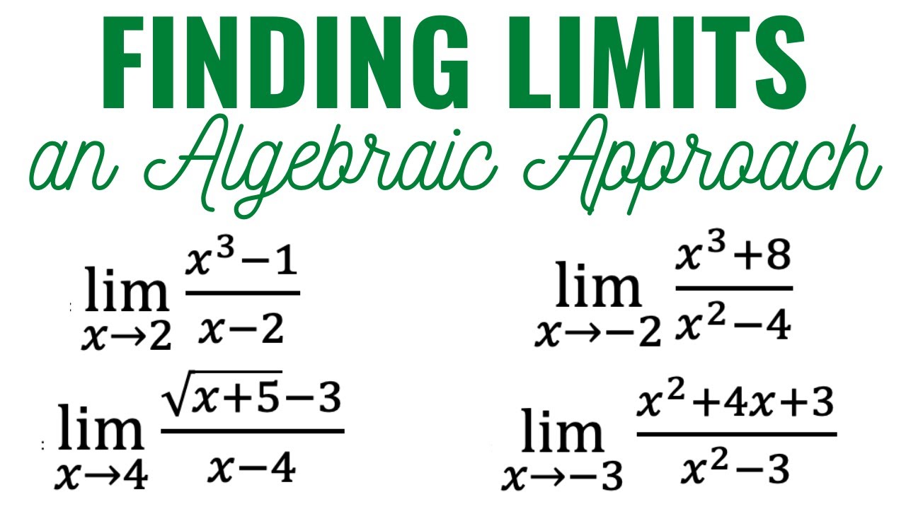Finding Limits An Algebraic Approach Youtube