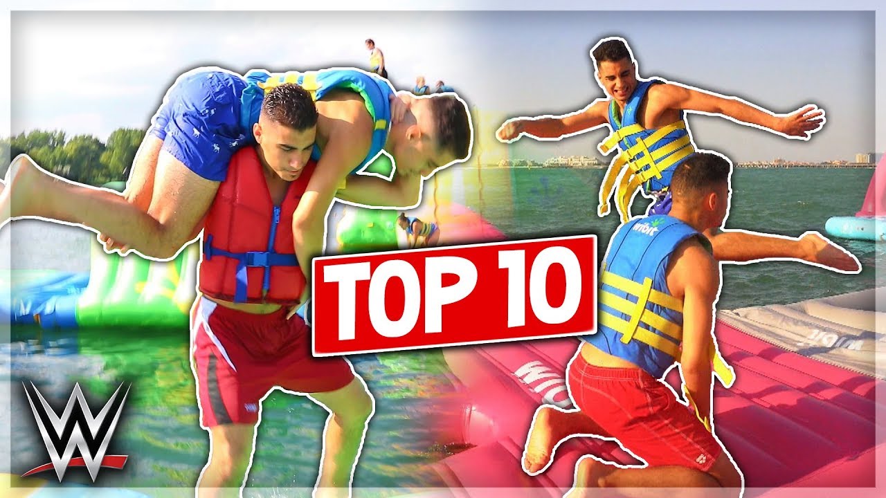 Top 10 Wwe Moves At The Water Park Youtube