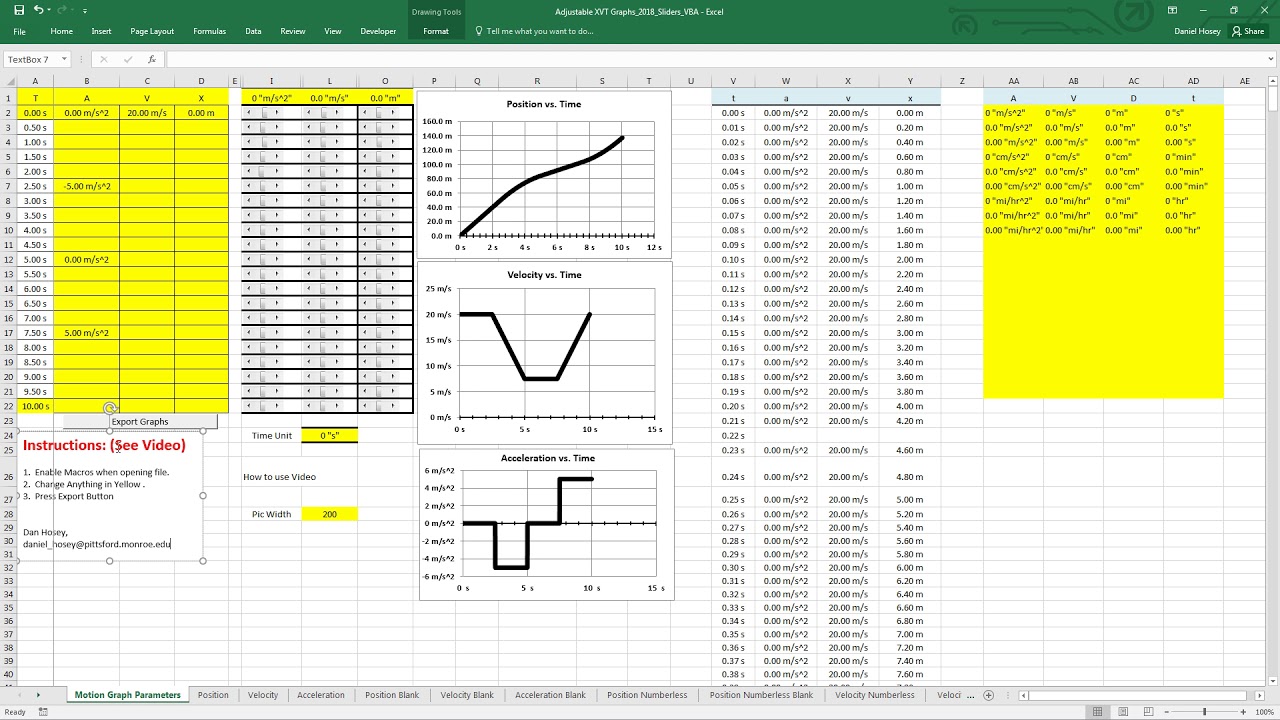 Motion Graph Excel At Elmer Pritchard Blog