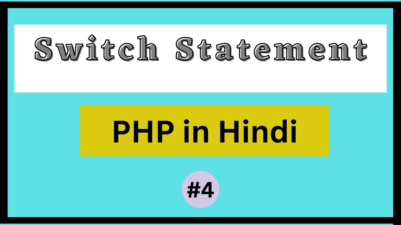 Switch Statement In Php Hindi Youtube