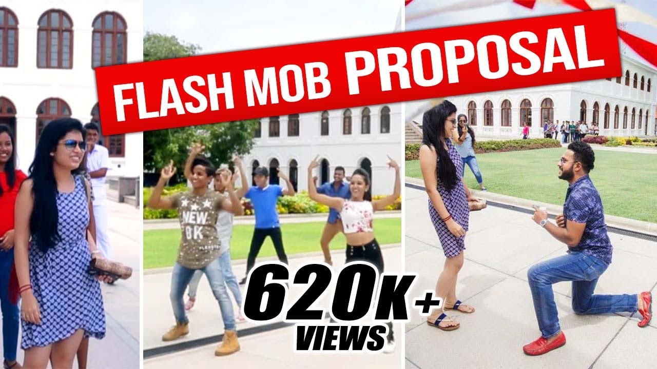 Surprise Flash Mob Proposal Sumiran D Gunasekara Ramod With Cool