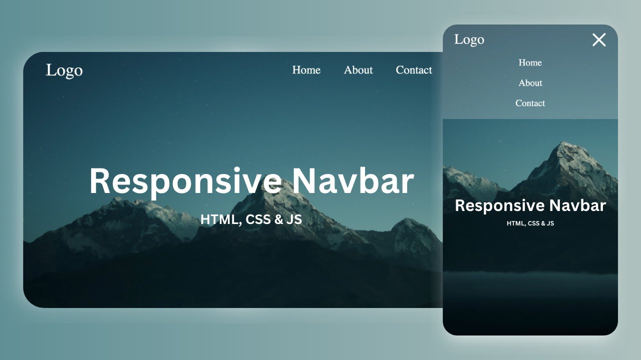 How To Create A Responsive Navbar Using Html Css Js Step By Step