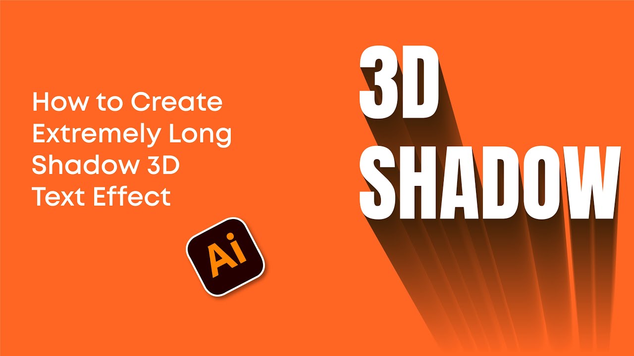 How To Create Long Shadow 3d Text Effect Adobe Illustrator Editing