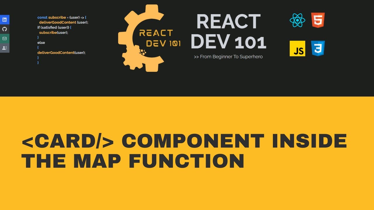 React Rendering Card Components Through The Map Function Youtube